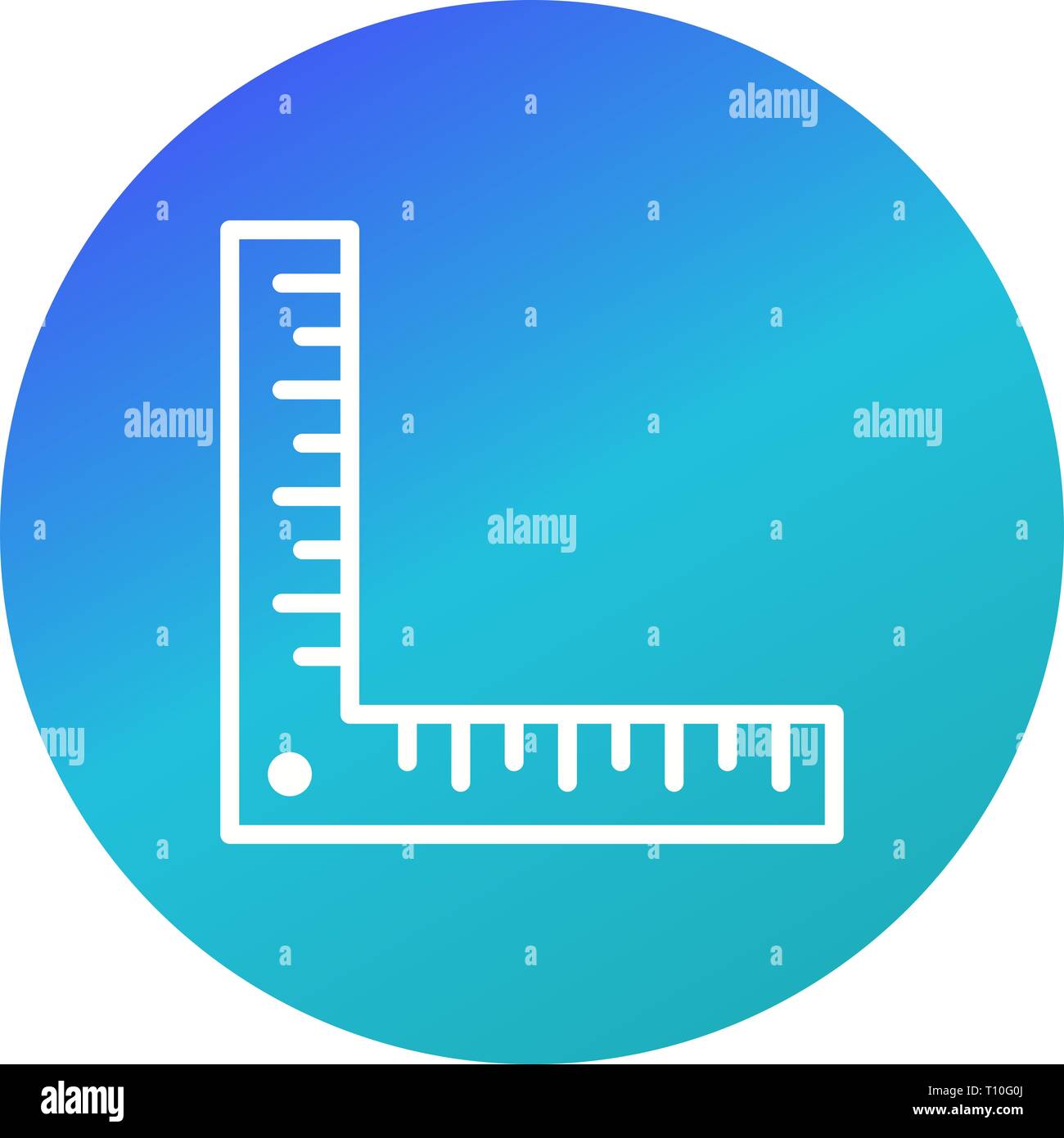 Illustration Angle Ruler Icon Stock Photo - Alamy