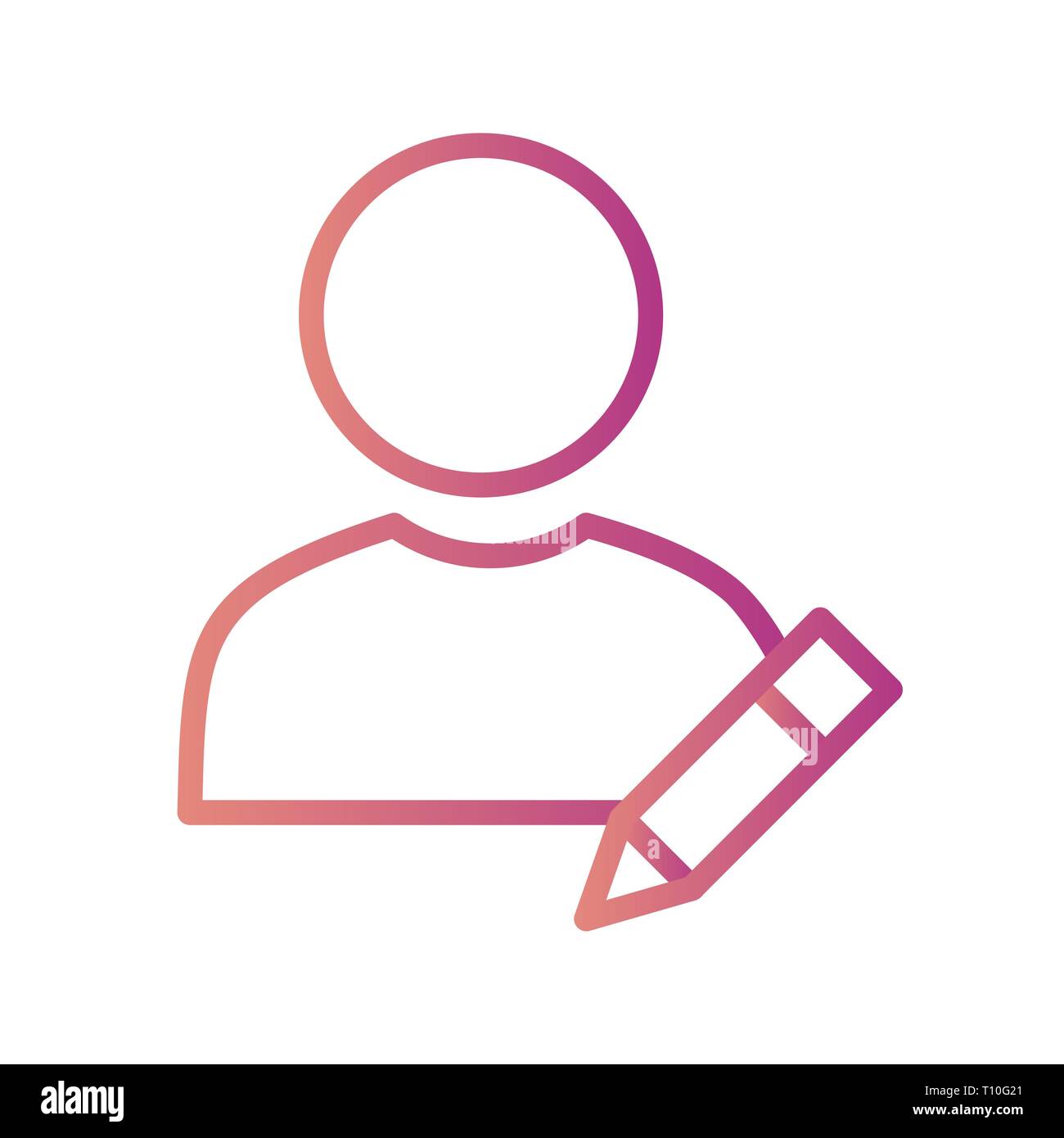 Illustration Edit Profile Icon Stock Photo - Alamy