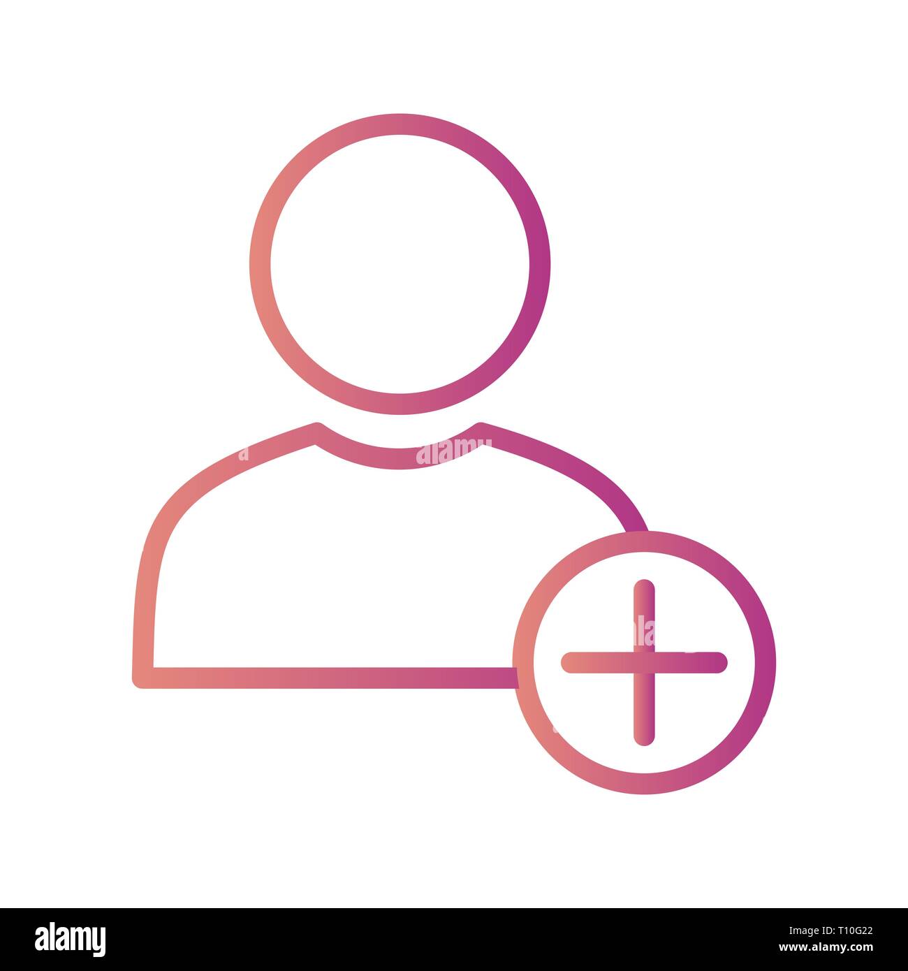 Illustration Add User Icon Stock Photo - Alamy