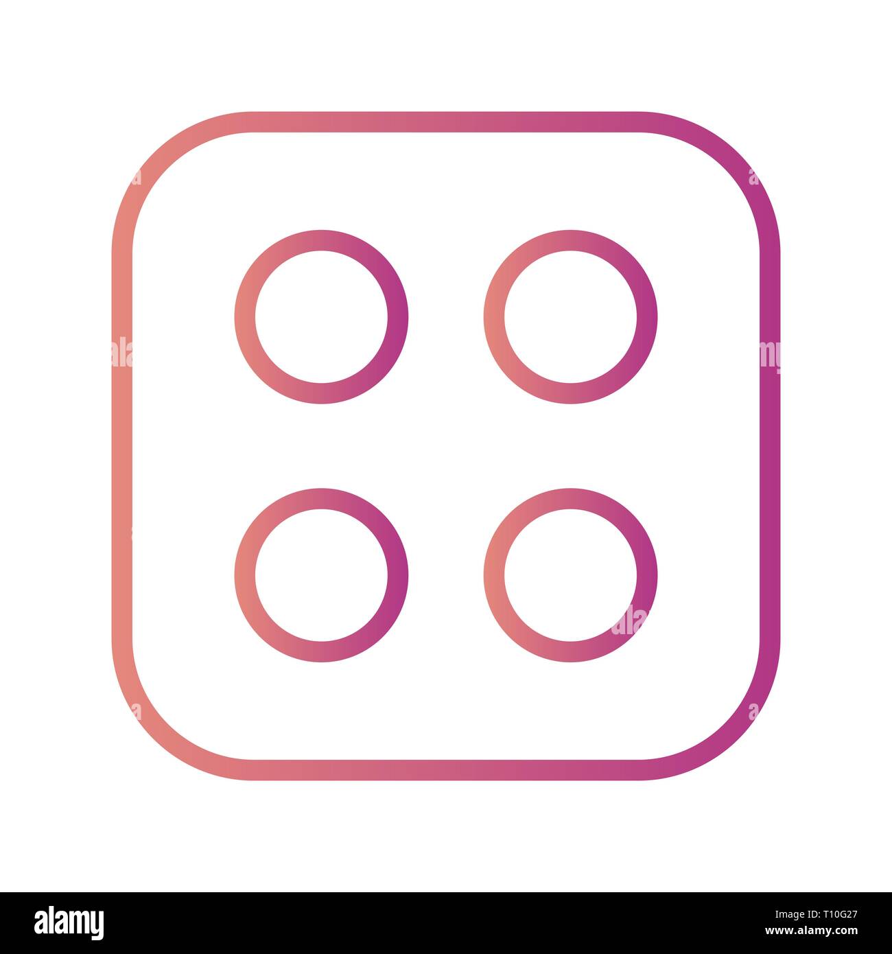 Illustration Dice Four Icon Stock Photo - Alamy