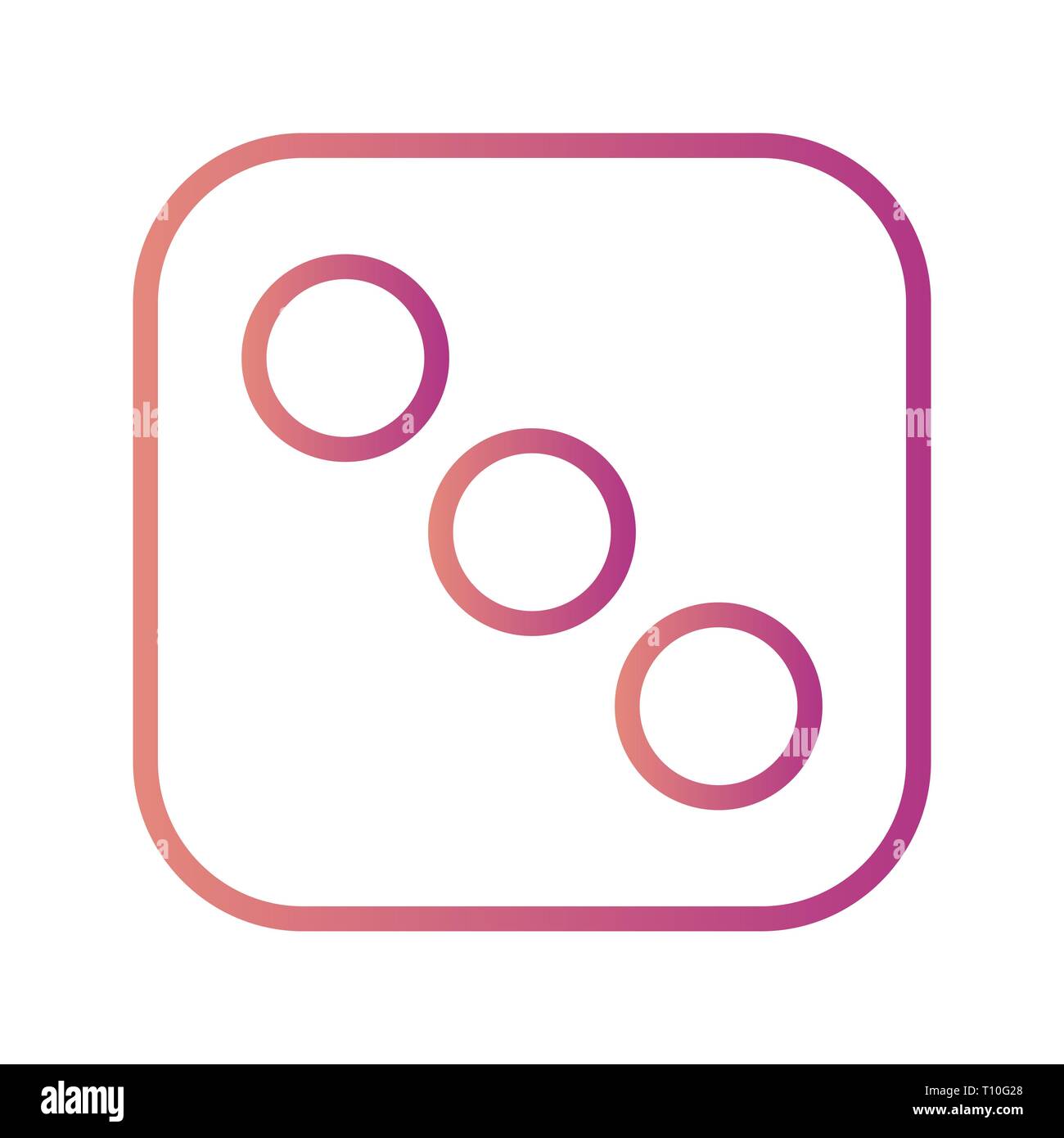 Illustration Dice Three Icon Stock Photo - Alamy