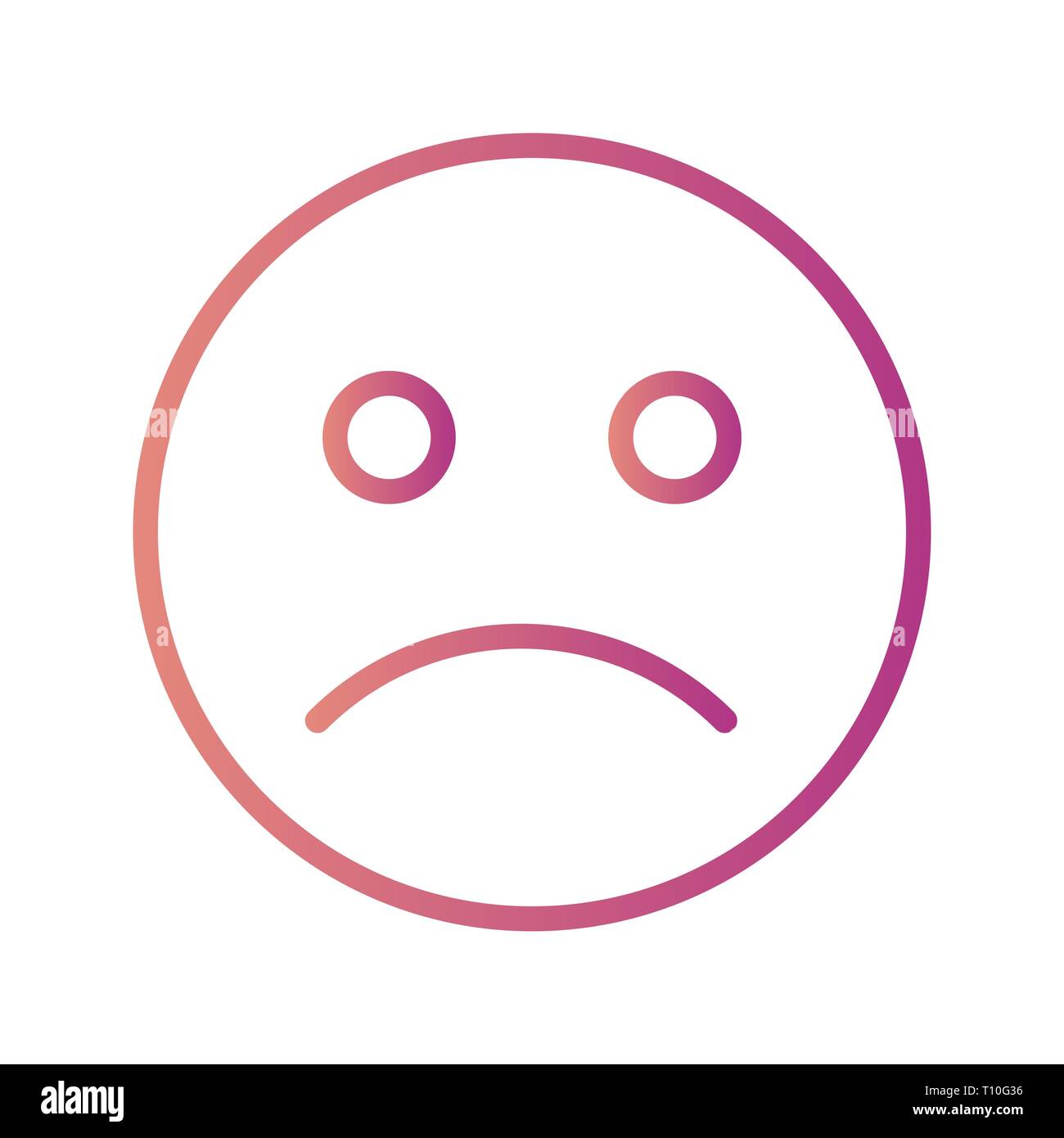 Illustration Sad Emoticon Icon Stock Photo - Alamy