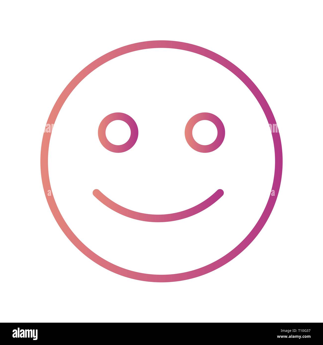 Illustration Happy Emoticon Icon Stock Photo - Alamy