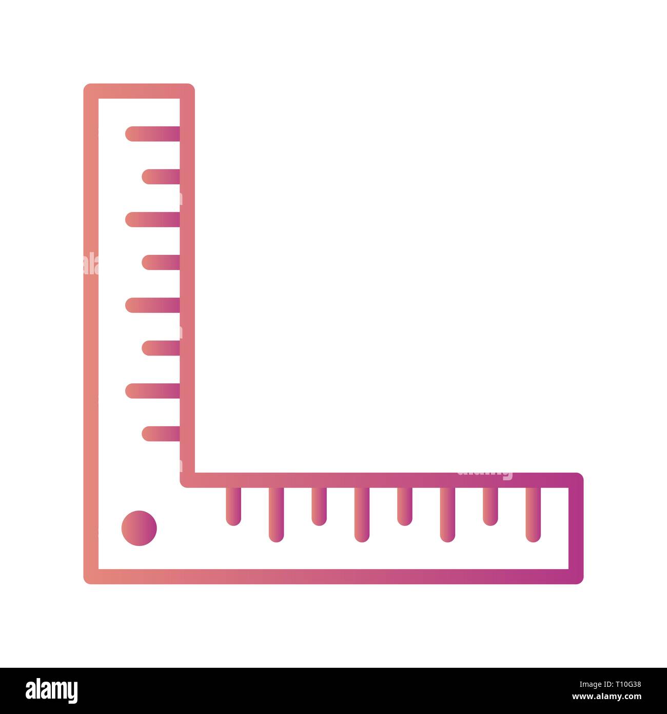 Illustration Angle Ruler Icon Stock Photo - Alamy