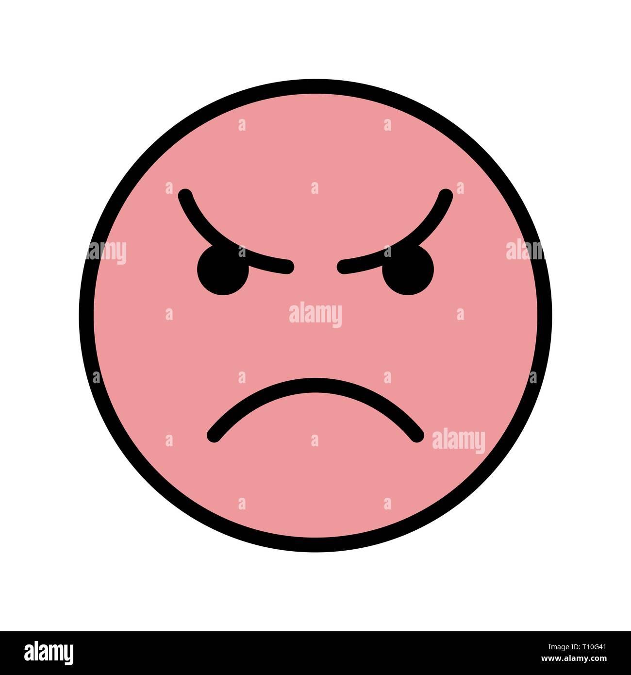 Illustration Angry Emoticon Icon Stock Photo - Alamy