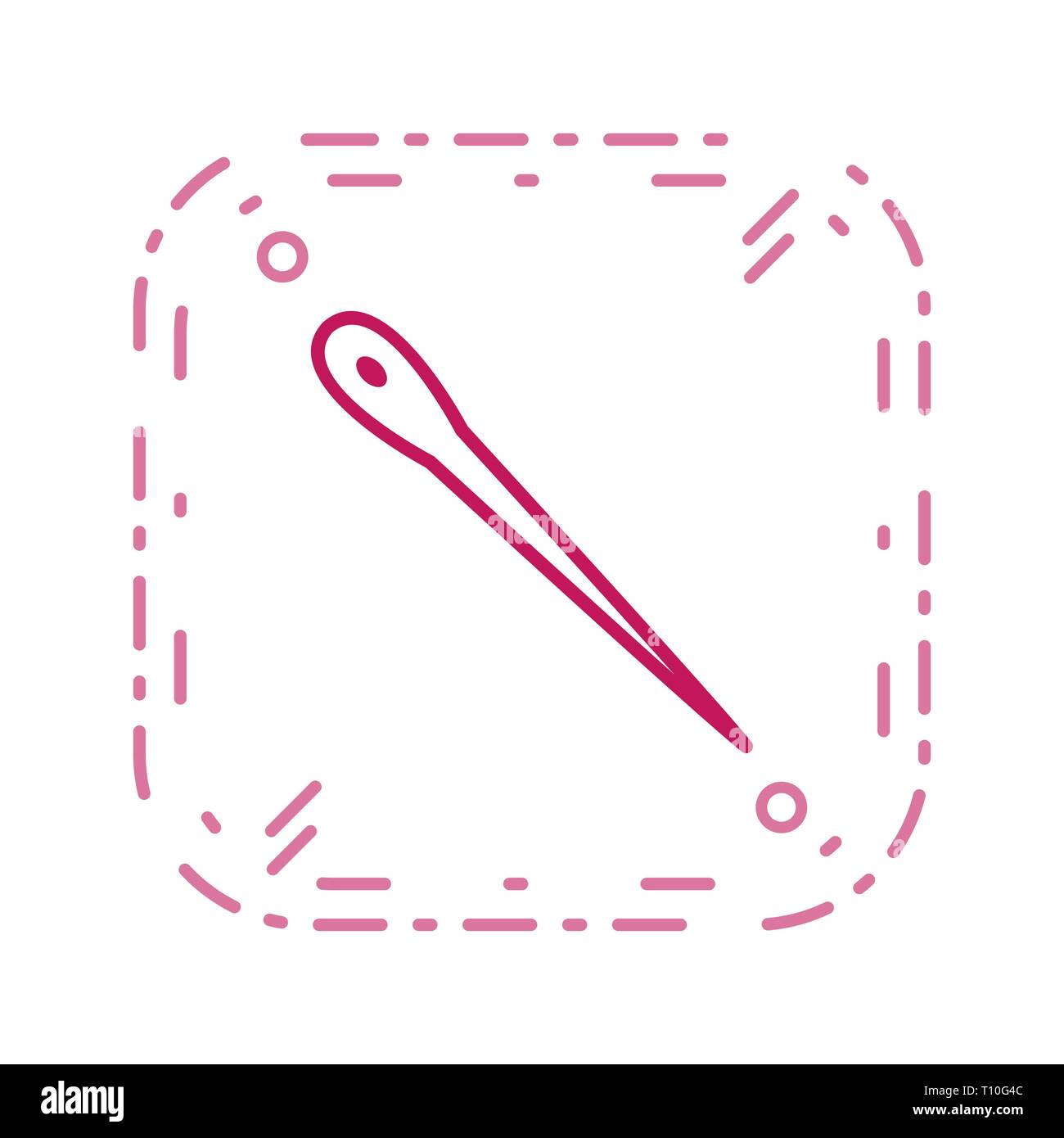 Illustration Needle Icon Stock Photo - Alamy