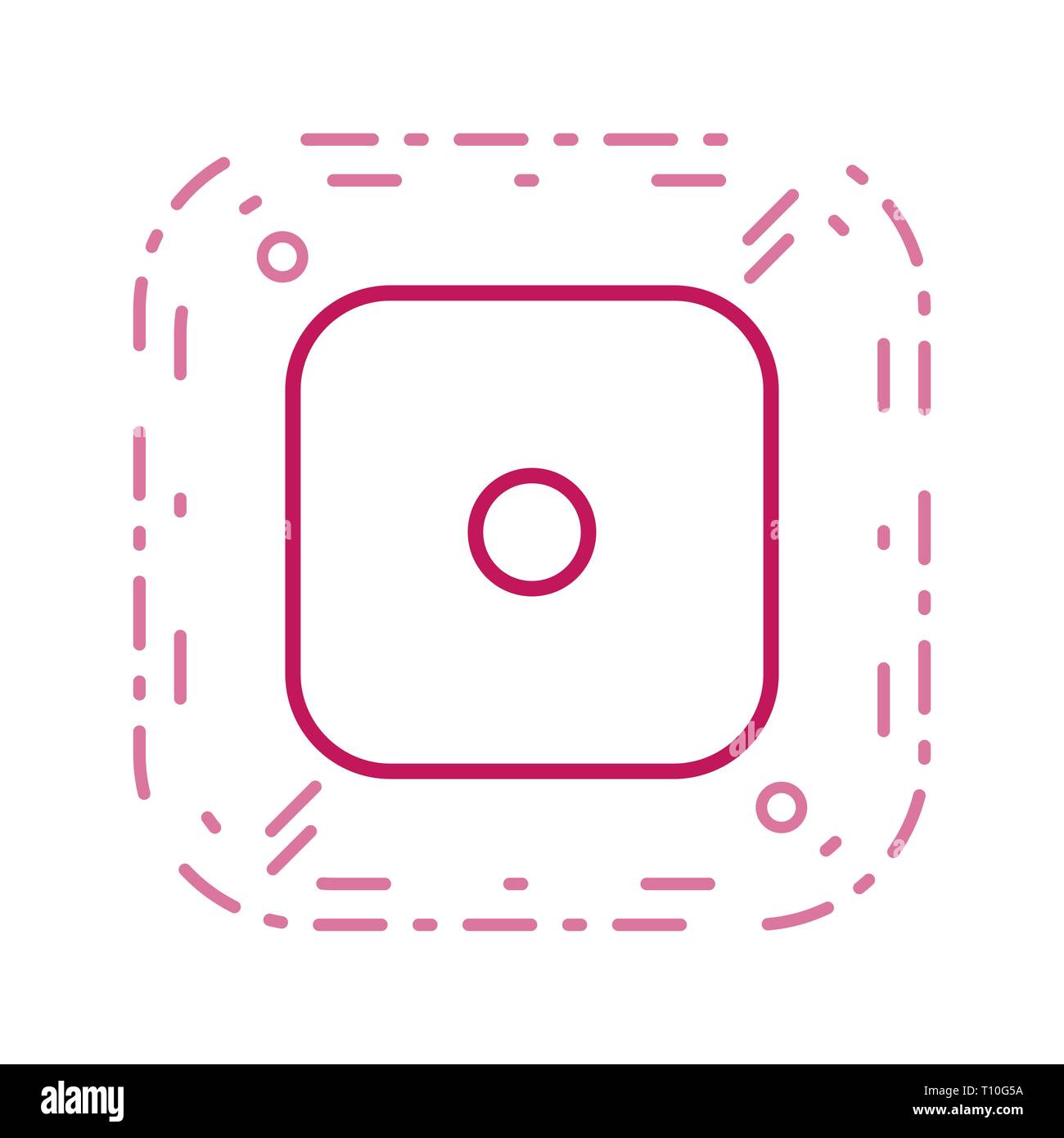 Illustration Dice One Icon Stock Photo - Alamy