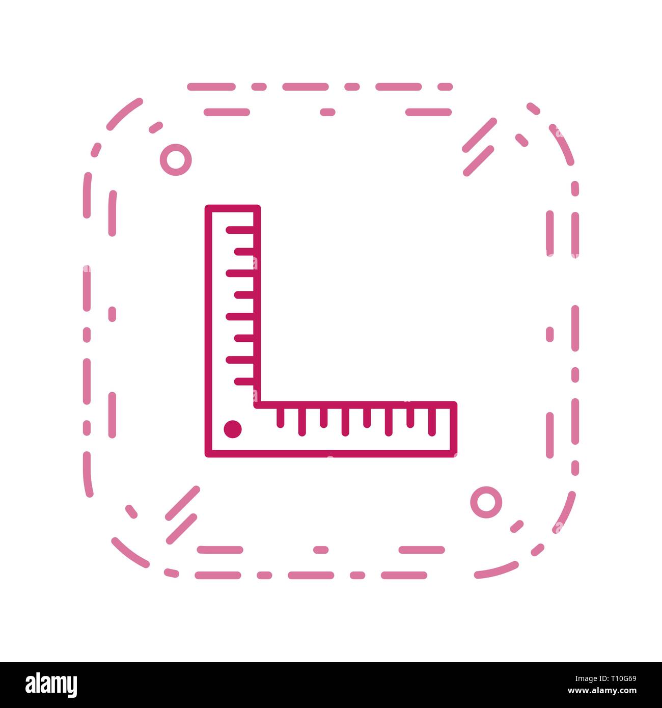 Illustration Angle Ruler Icon Stock Photo - Alamy