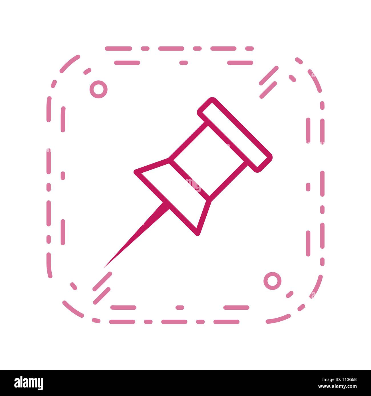 Illustration Notice Pin Icon Stock Photo - Alamy