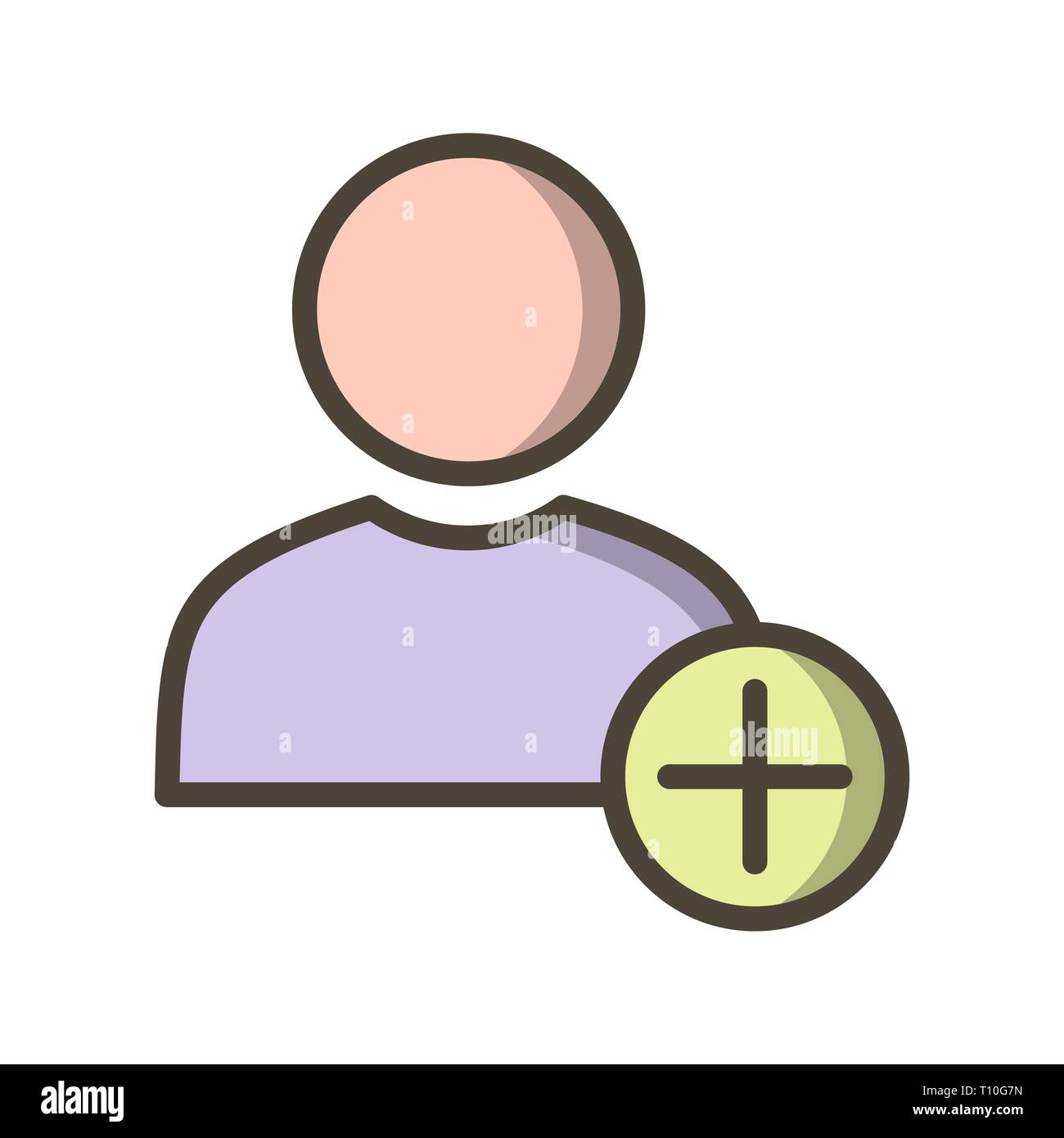 Illustration Add User Icon Stock Photo - Alamy
