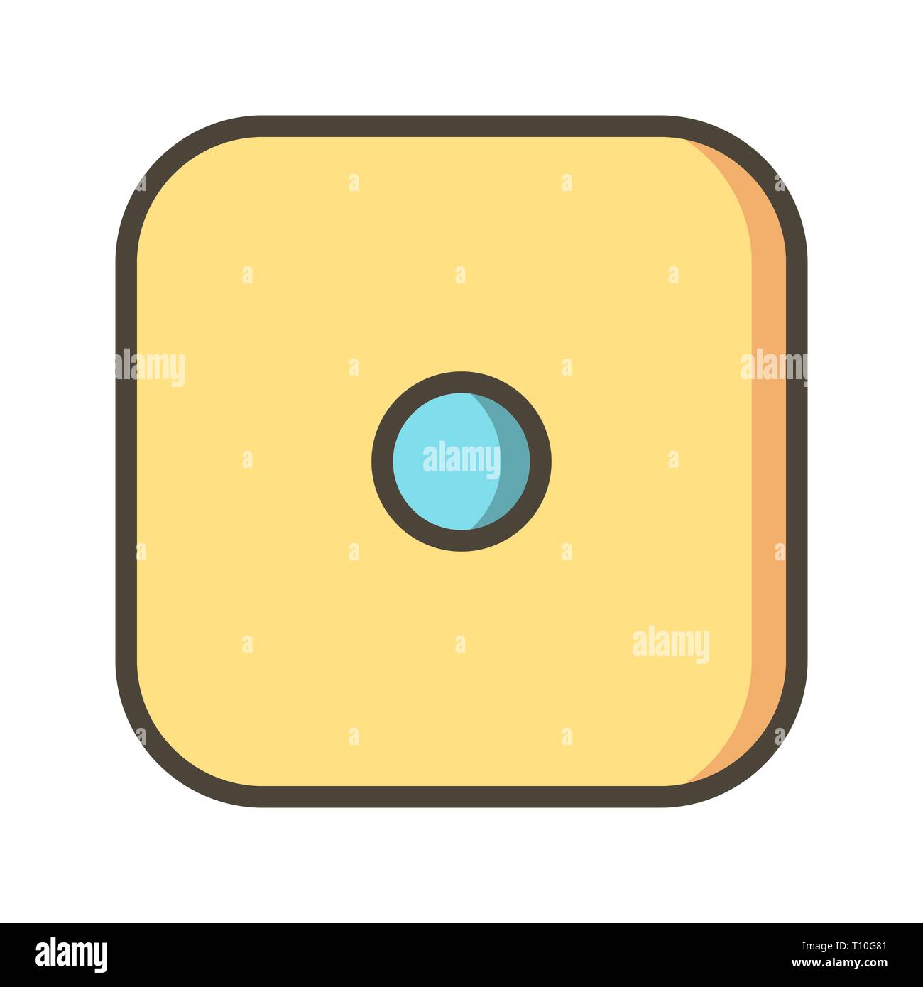 Illustration Dice One Icon Stock Photo - Alamy