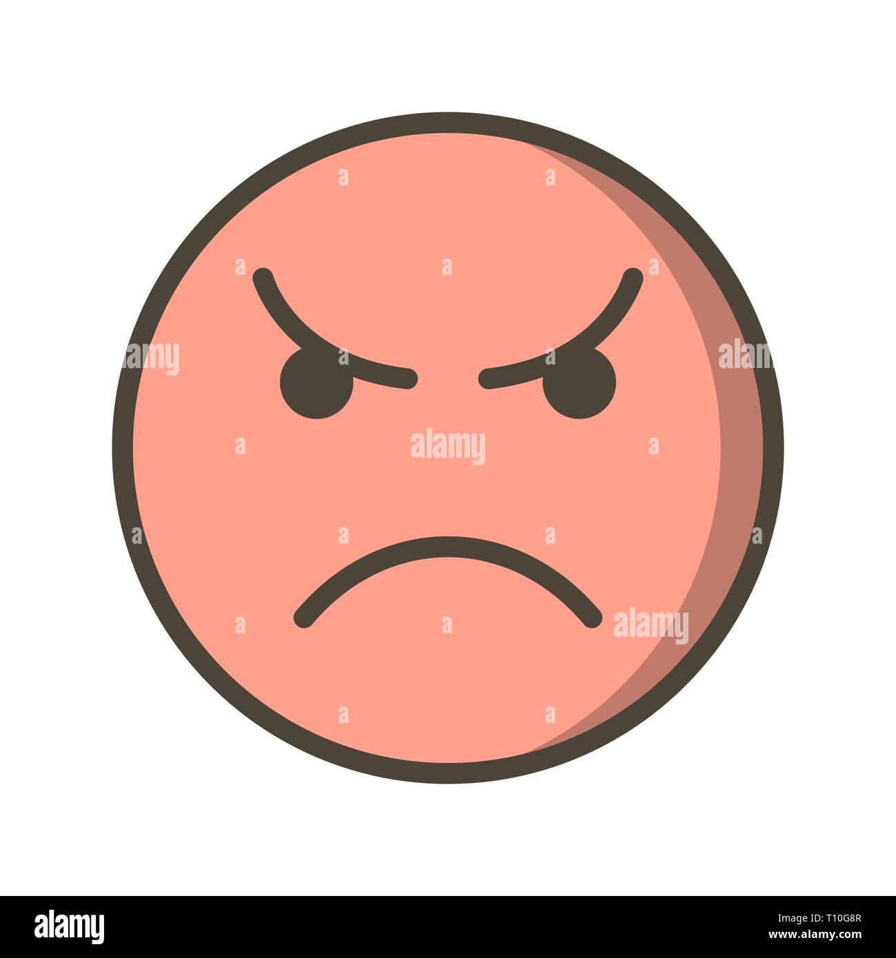 Illustration Angry Emoticon Icon Stock Photo - Alamy