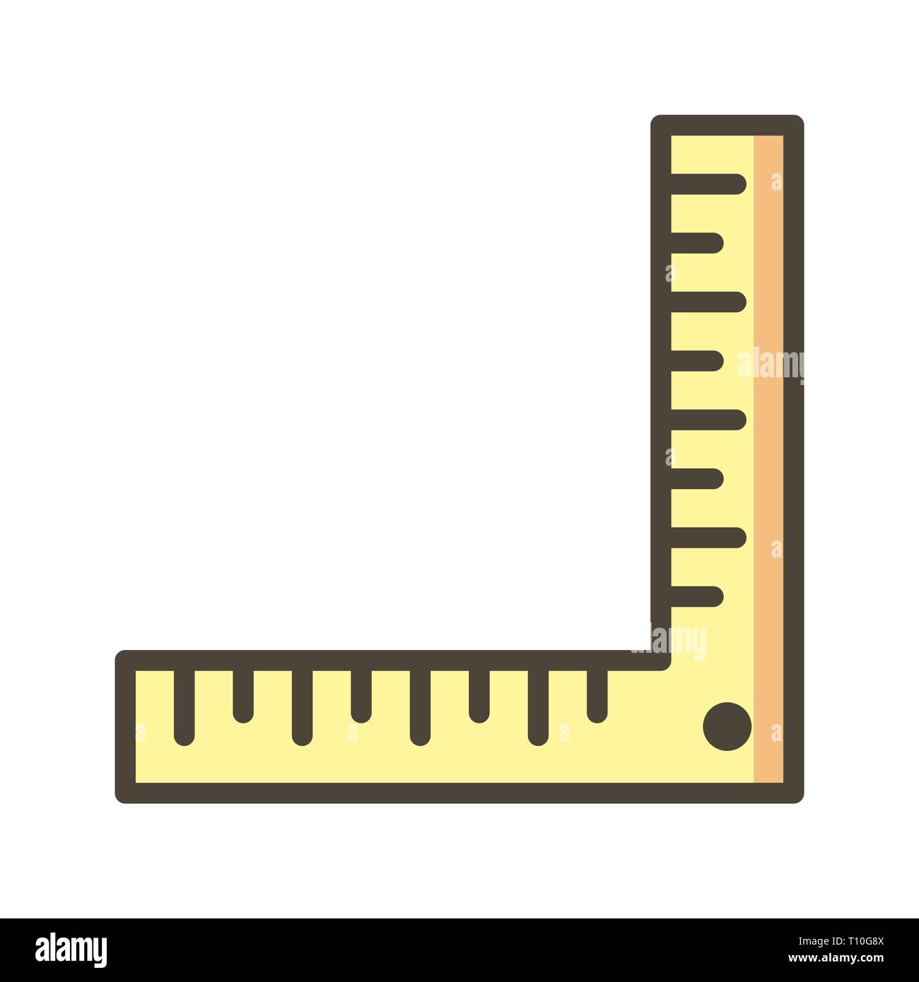 Illustration Angle Ruler Icon Stock Photo - Alamy