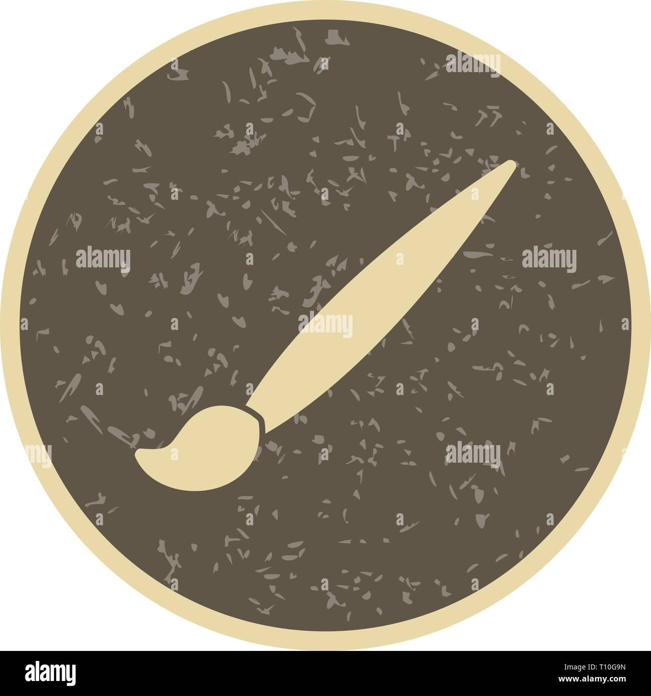 Illustration Drawing Brush Icon Stock Photo - Alamy