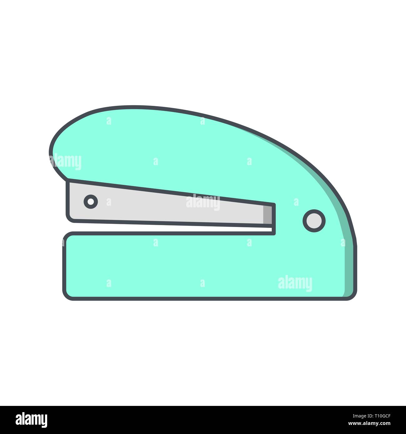 Illustration Stapler Icon Stock Photo - Alamy