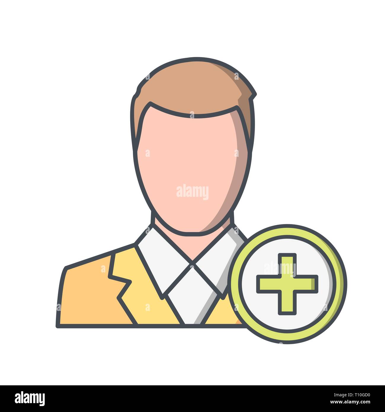 Illustration Add User Icon Stock Photo - Alamy