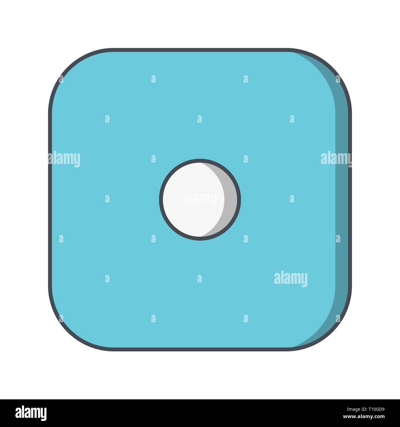 Illustration Dice One Icon Stock Photo - Alamy