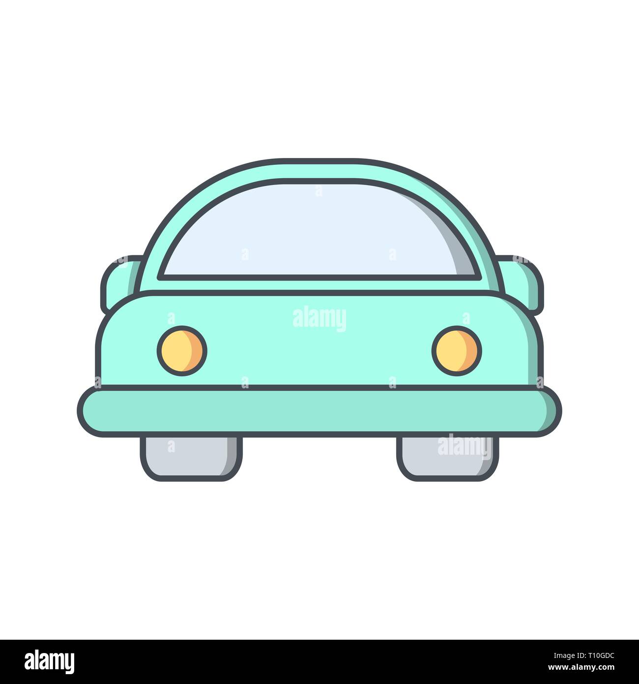 Illustration Cartoon car Icon Stock Photo - Alamy