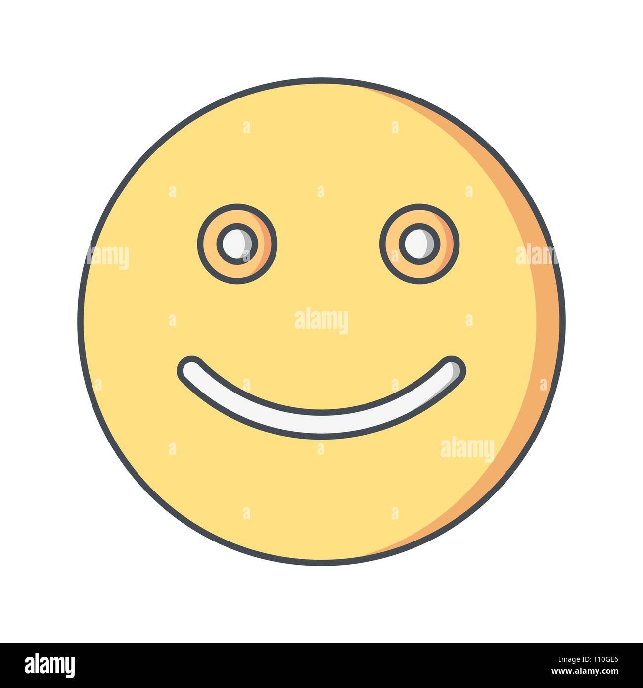 Illustration Happy Emoticon Icon Stock Photo - Alamy