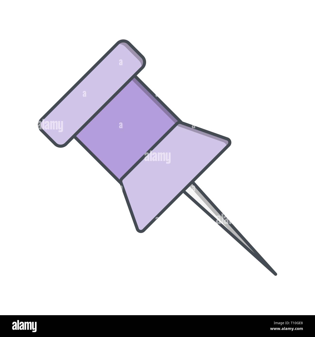 Illustration Notice Pin Icon Stock Photo - Alamy