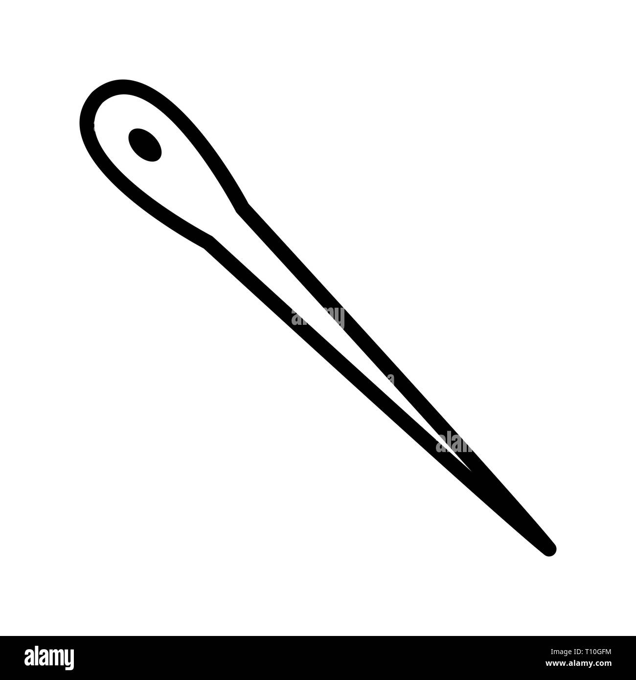 Sewing needle thread linear Black and White Stock Photos & Images - Alamy