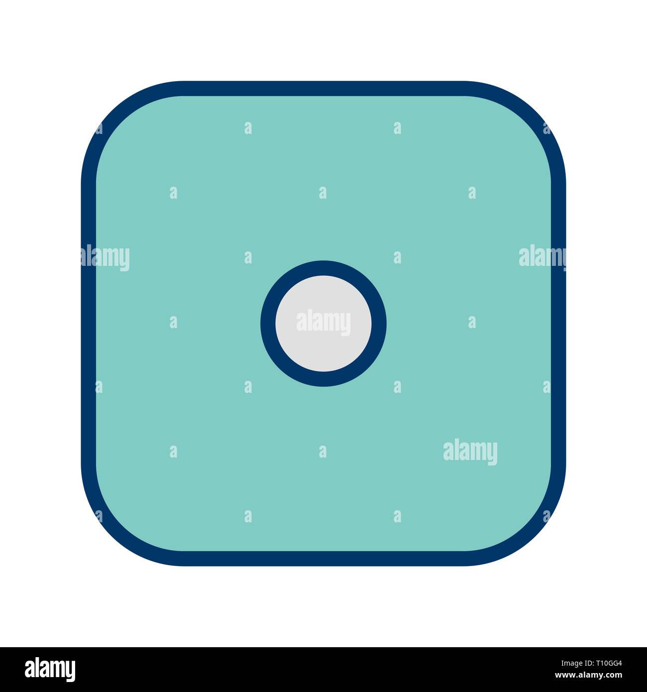 Illustration Dice One Icon Stock Photo - Alamy