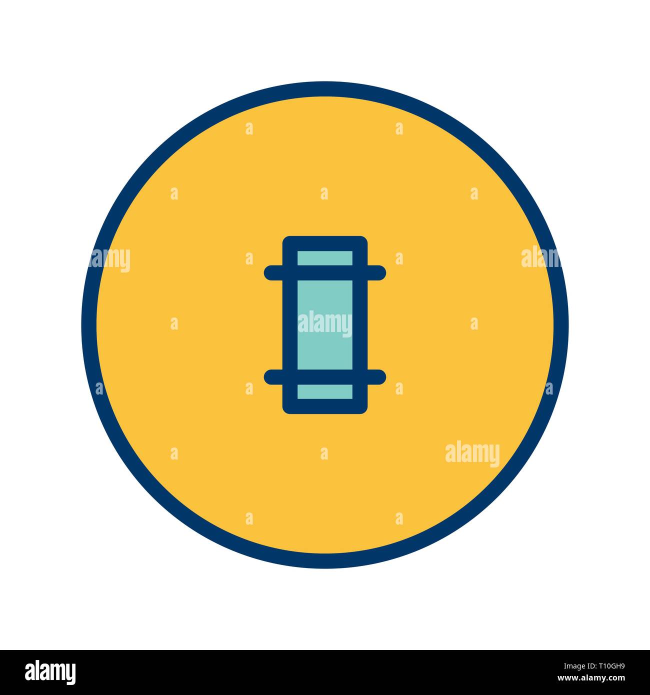 Illustration Cricket Ground Icon Stock Photo - Alamy