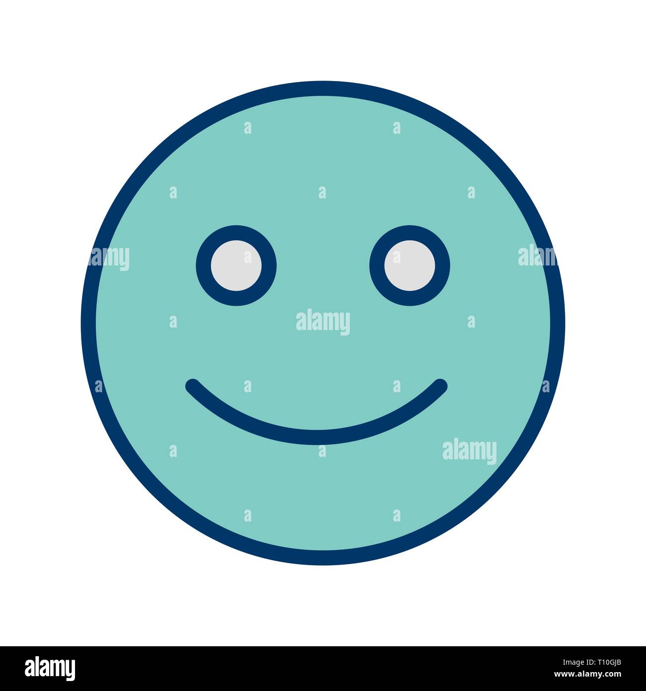 Illustration Happy Emoticon Icon Stock Photo - Alamy