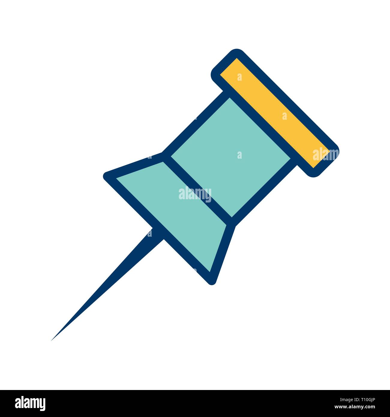 Illustration Notice Pin Icon Stock Photo - Alamy