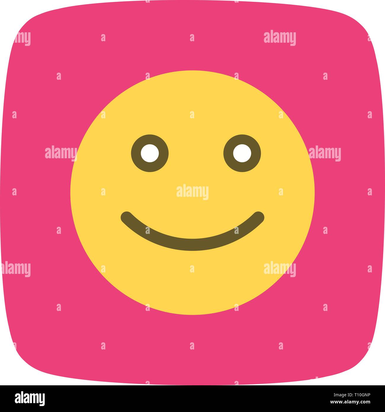 Illustration Happy Emoticon Icon Stock Photo - Alamy