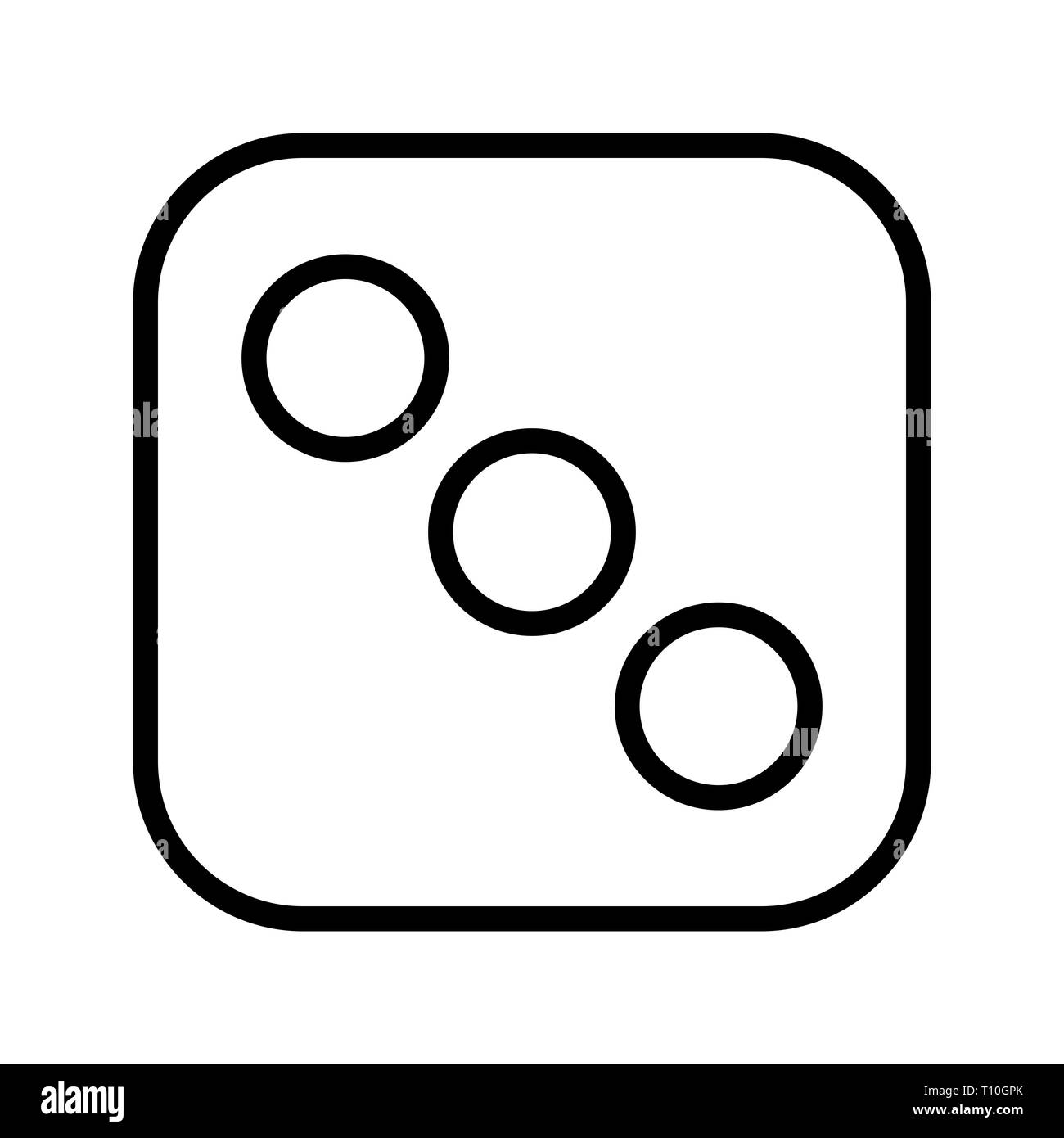 Illustration Dice Three Icon Stock Photo - Alamy