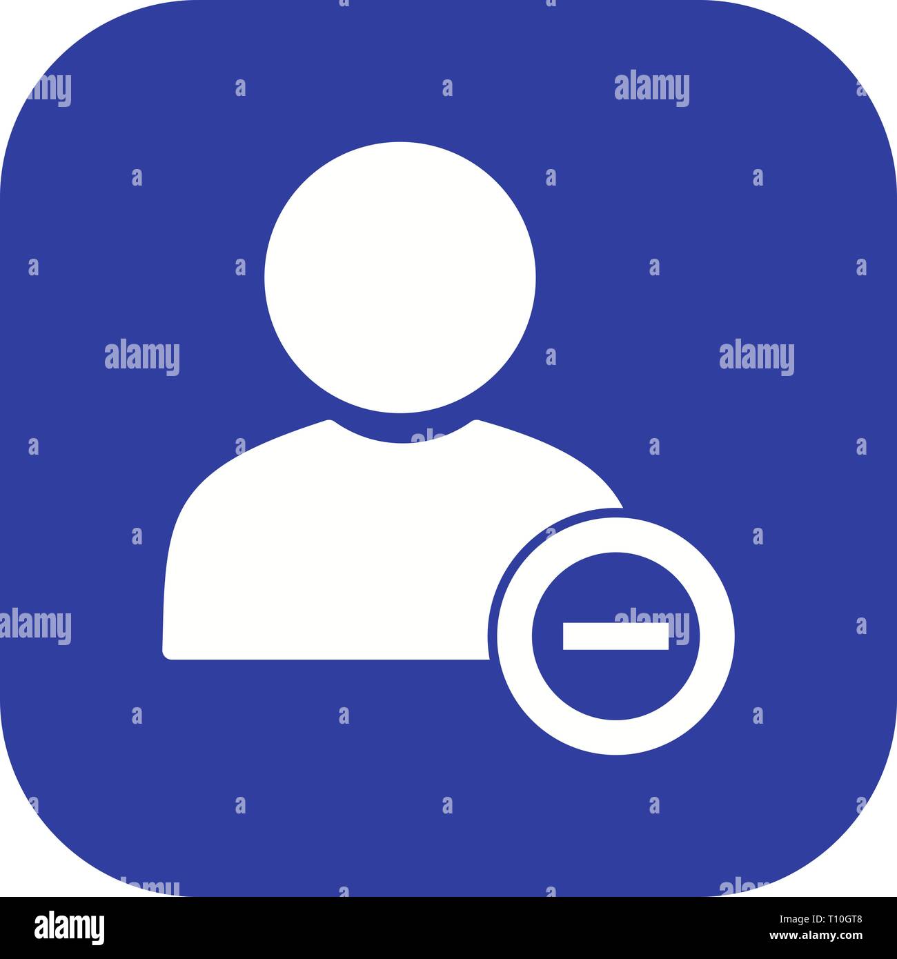 Illustration Block User Icon Stock Photo - Alamy
