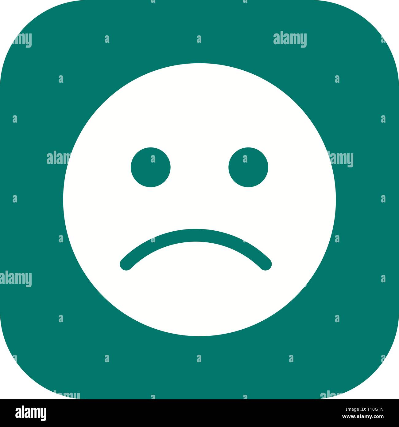 Illustration Sad Emoticon Icon Stock Photo - Alamy