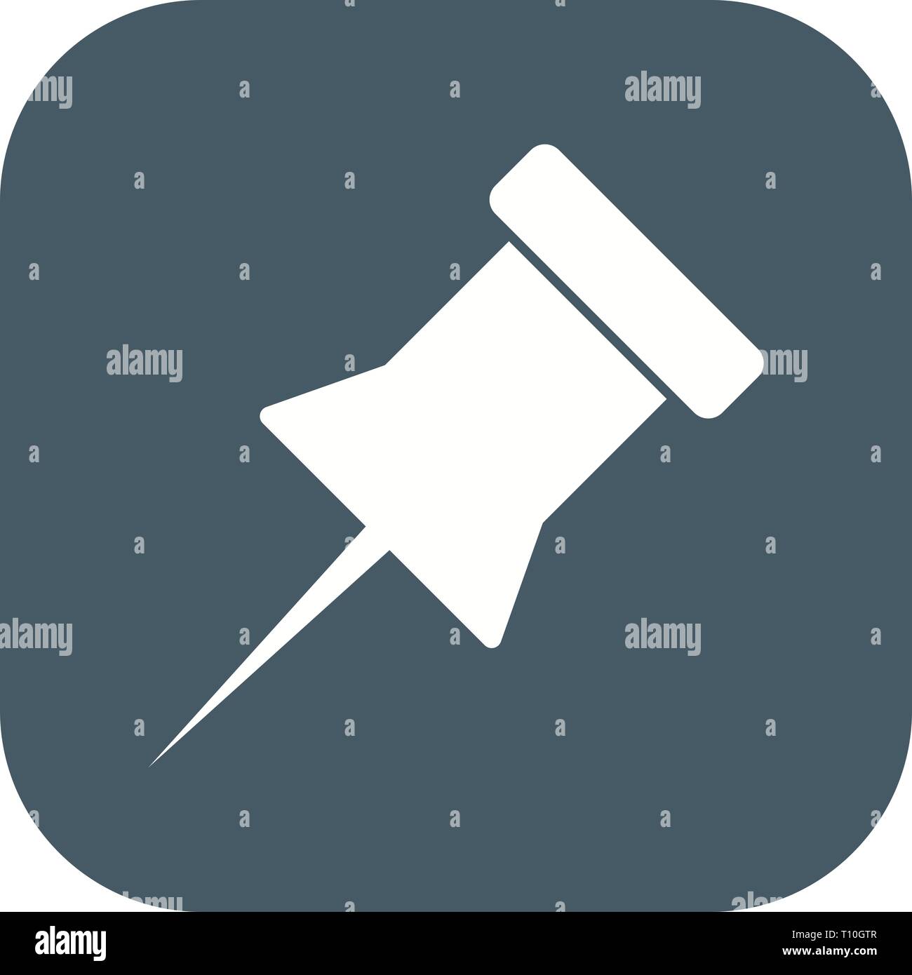 Illustration Notice Pin Icon Stock Photo - Alamy