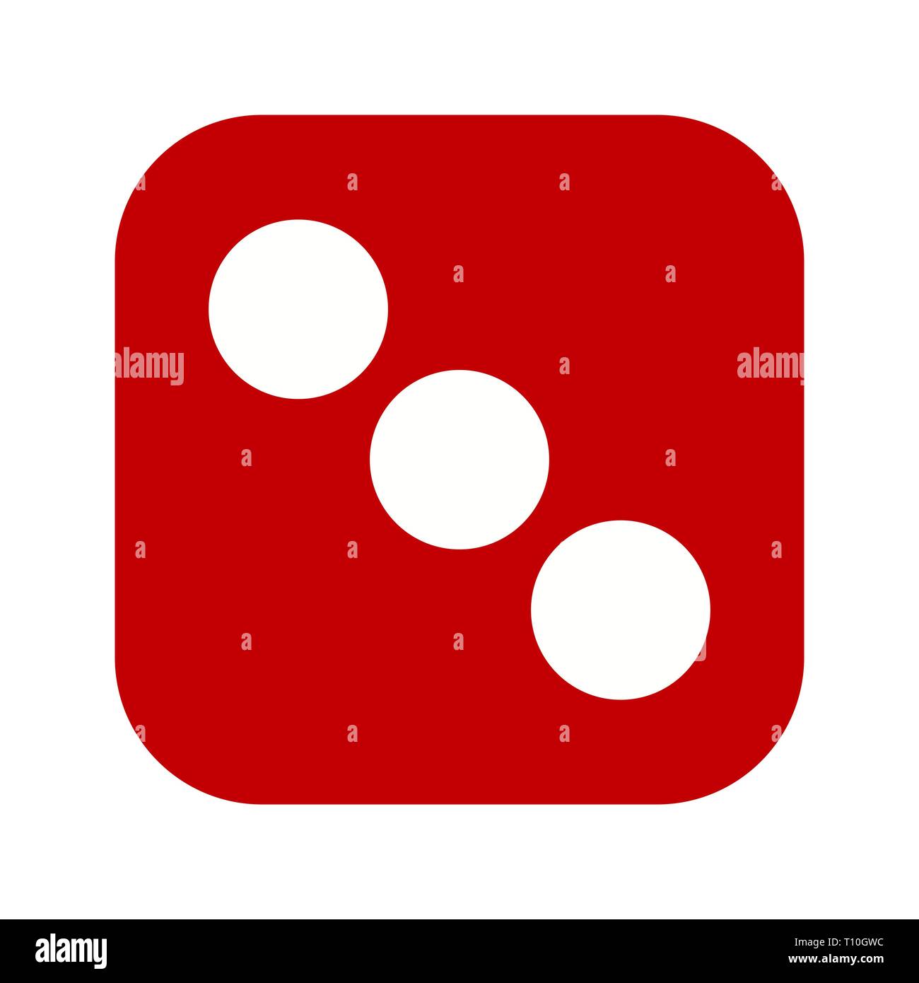 Illustration Dice Three Icon Stock Photo - Alamy