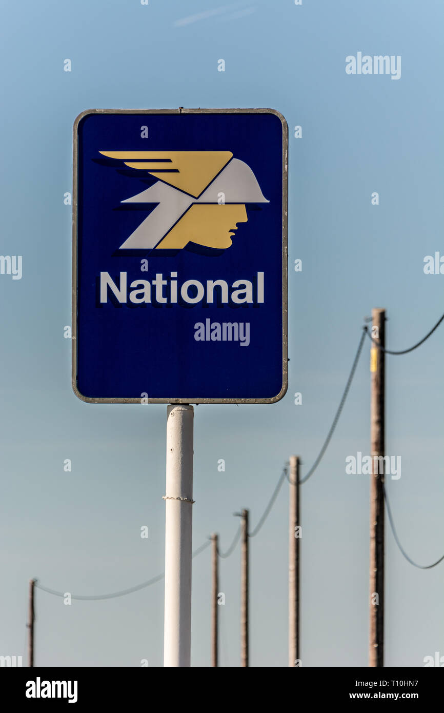 National Petrol Station sign Stock Photo - Alamy