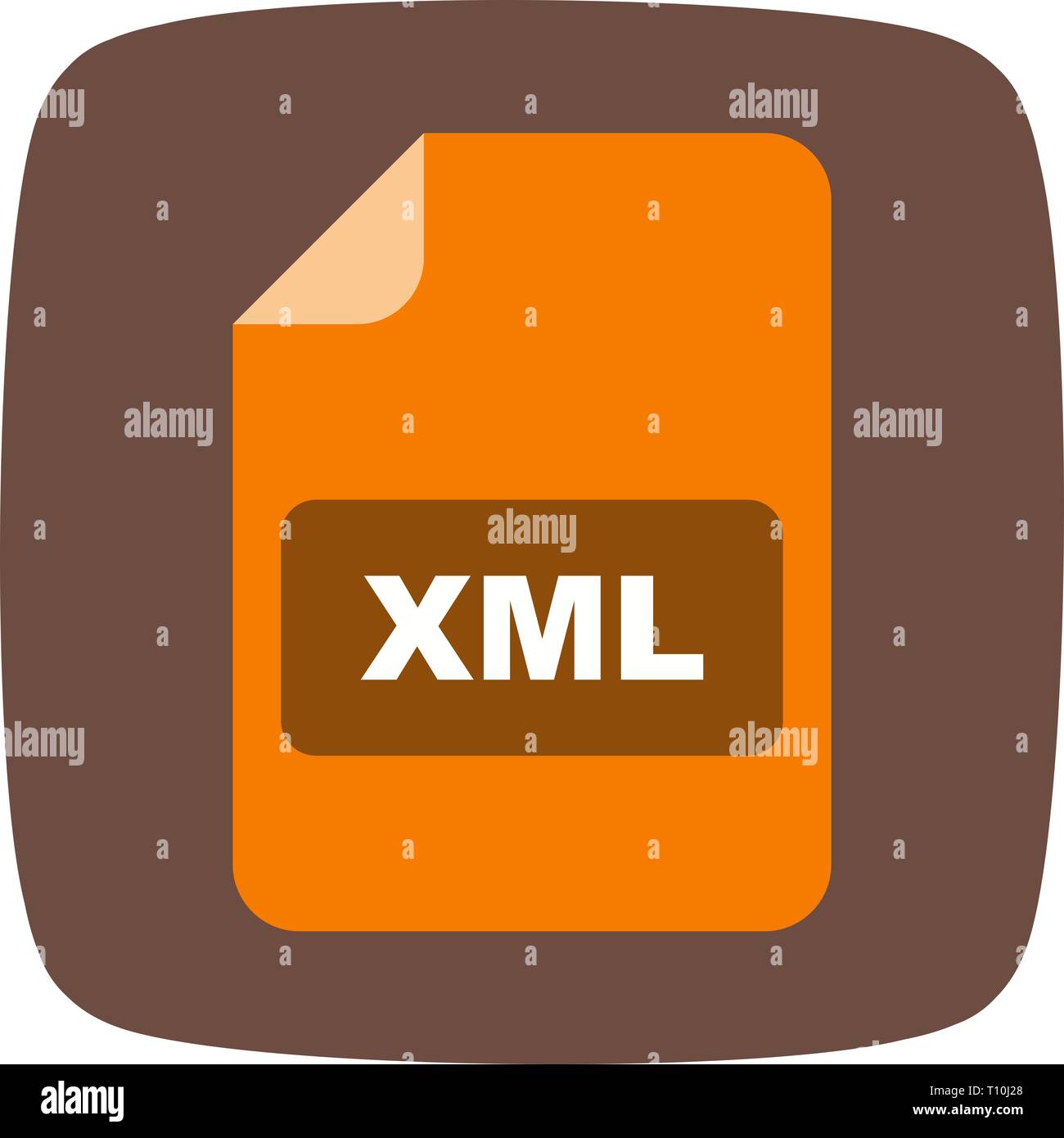 Illustration XML Icon Stock Photo - Alamy