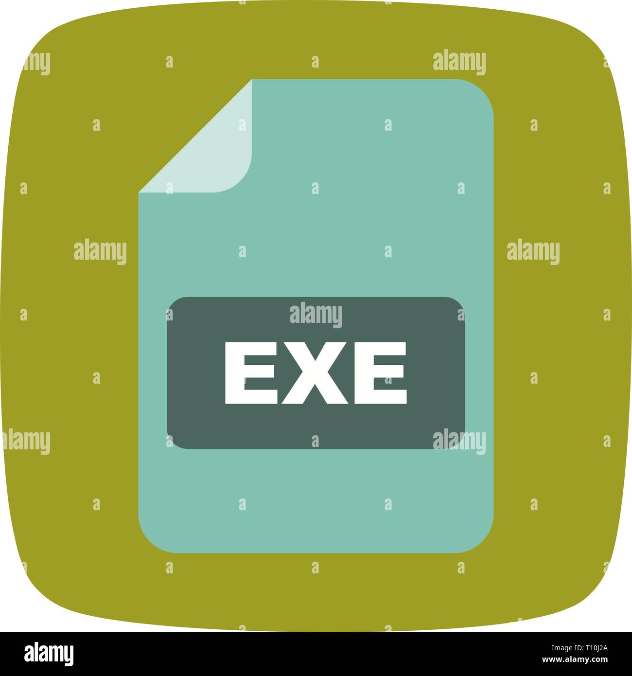 Illustration EXE Icon Stock Photo - Alamy