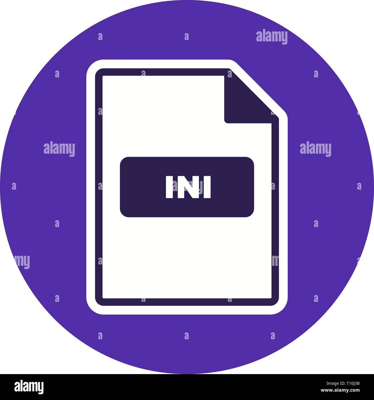 Illustration INI Icon Stock Photo - Alamy