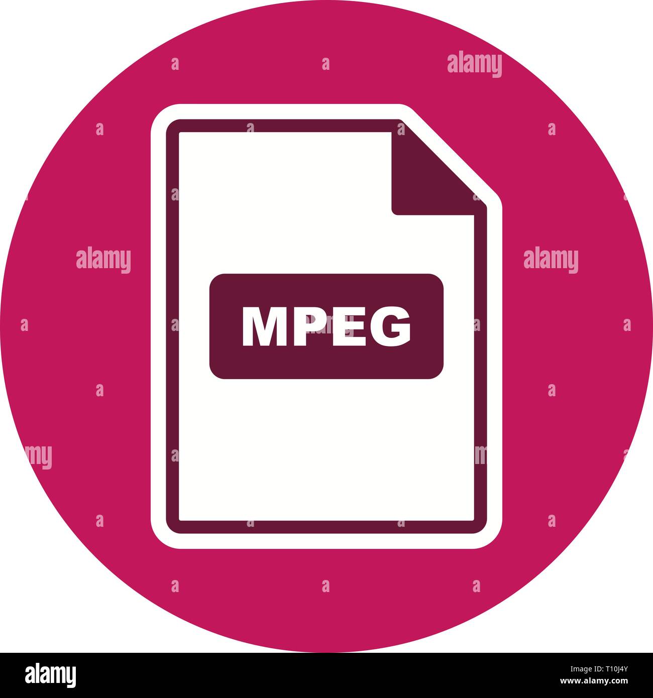 Illustration MPEG Icon Stock Photo - Alamy