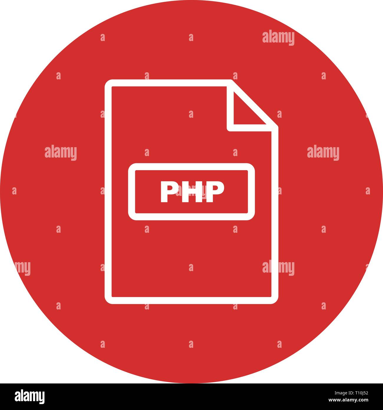 Illustration PHP Icon Stock Photo - Alamy