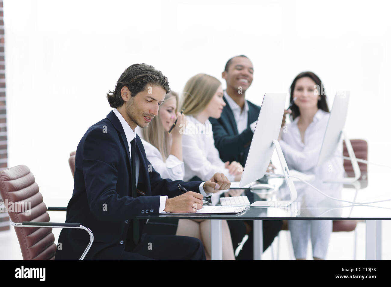 business team working on a new project Stock Photo - Alamy