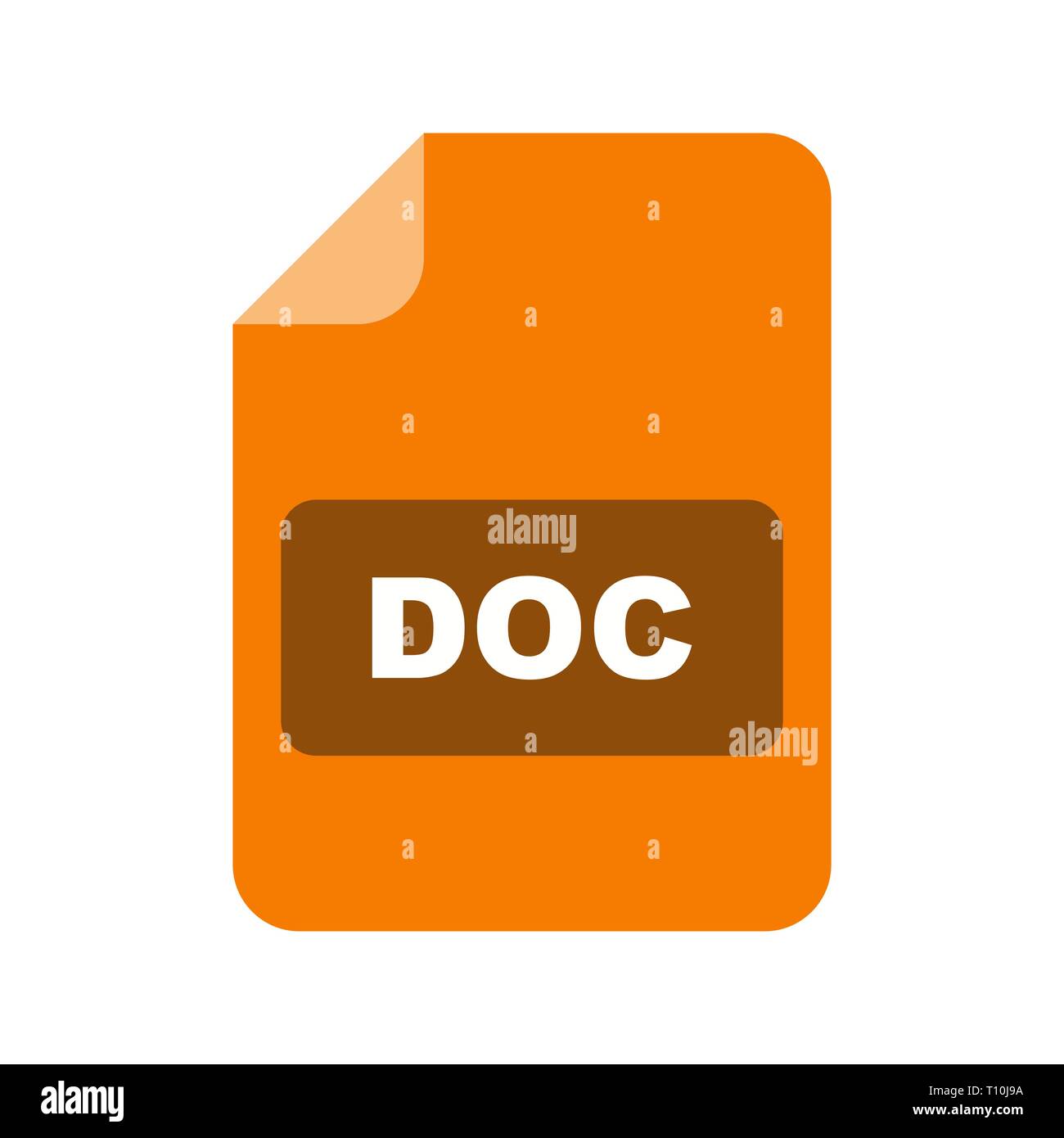 Illustration DOC Icon Stock Photo - Alamy