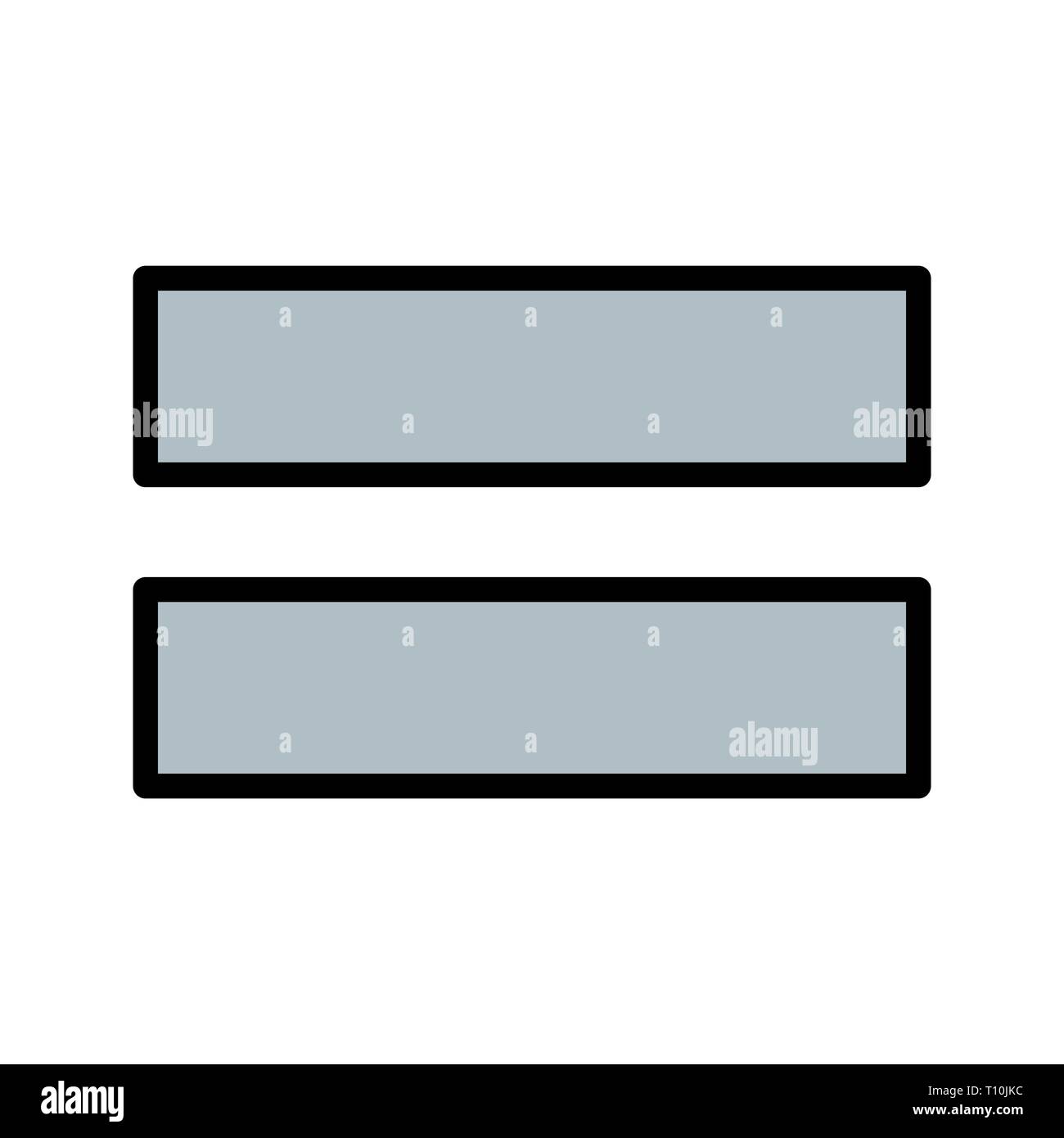 Illustration Equal To Icon Stock Photo - Alamy