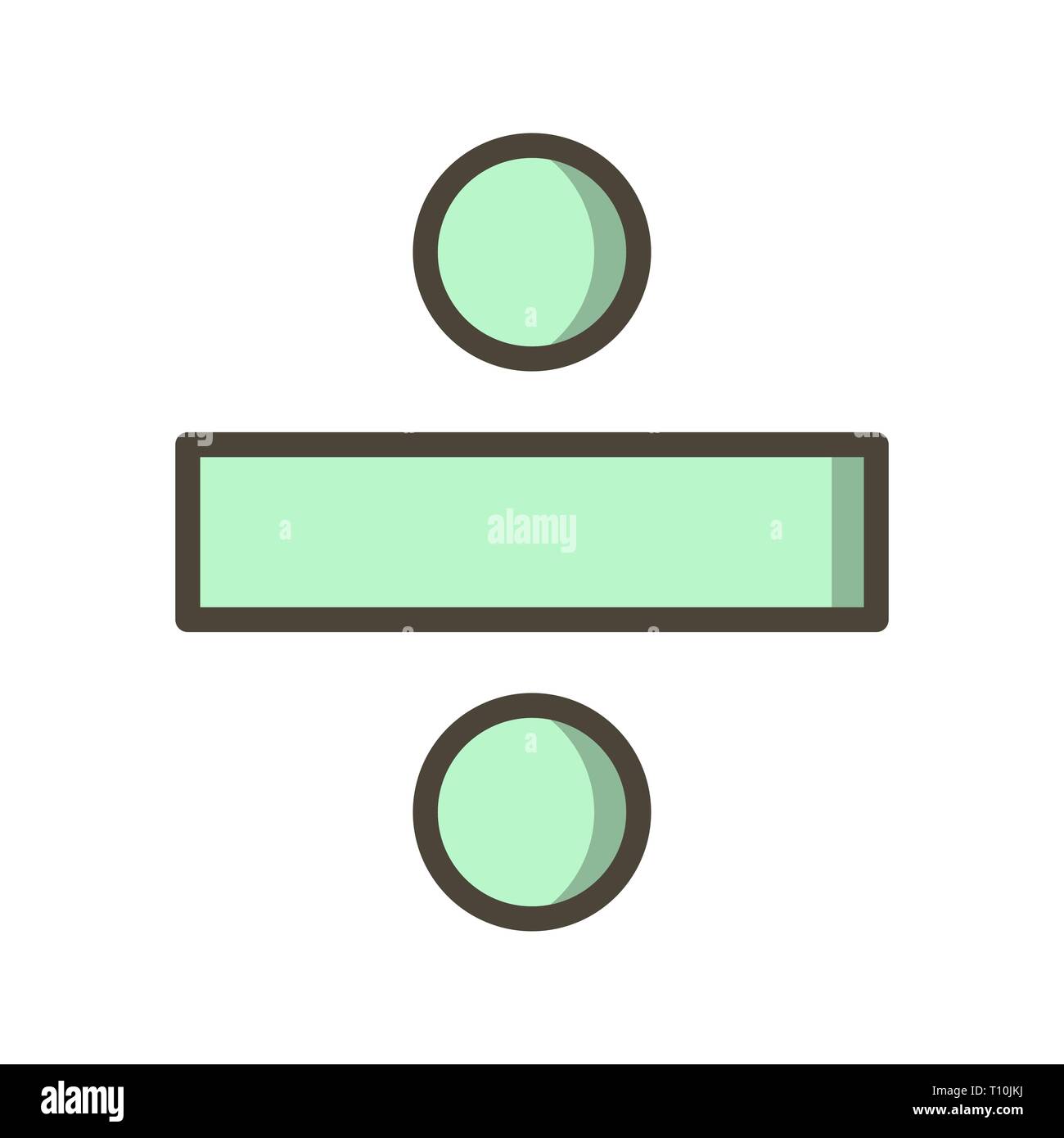 Illustration Divide Icon Stock Photo - Alamy