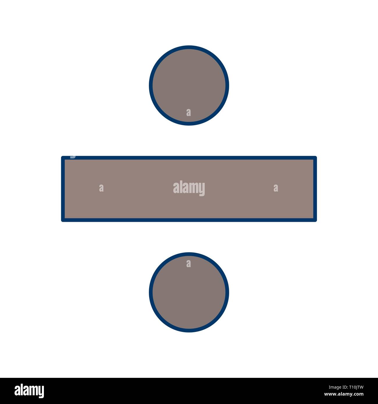 Illustration Divide Icon Stock Photo - Alamy