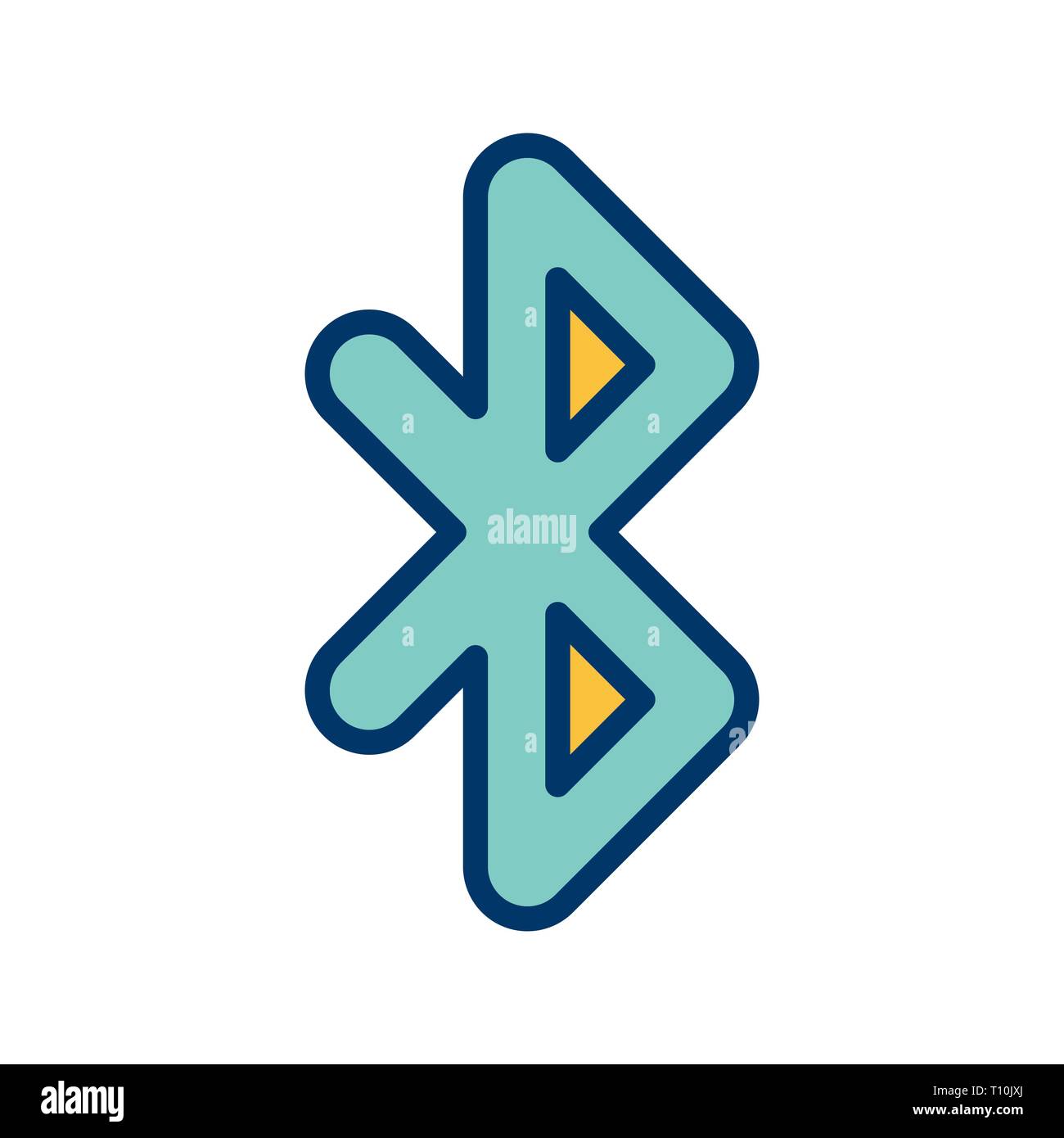 Illustration Bluetooth Icon Stock Photo - Alamy