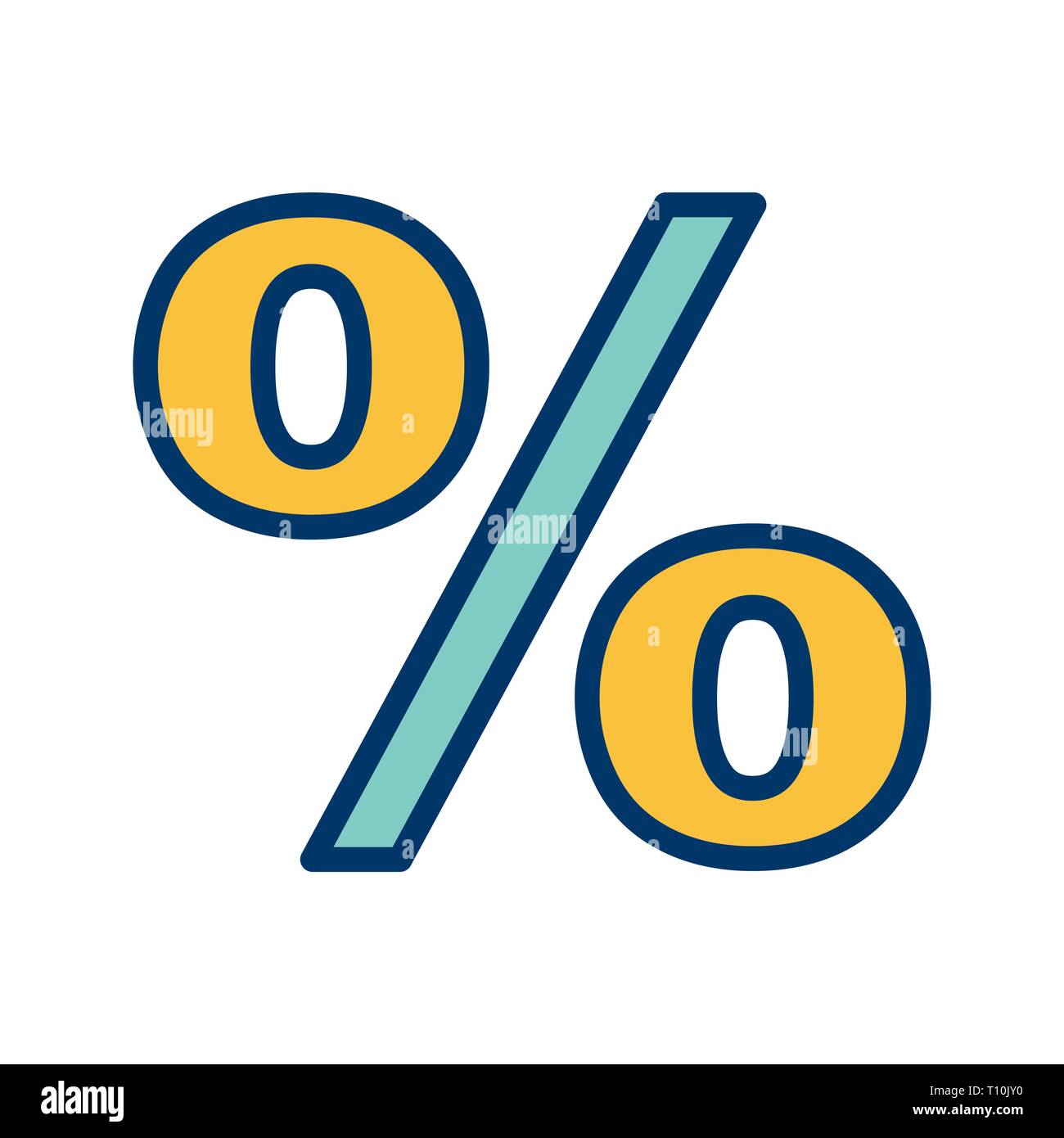 Illustration Percentage Icon Stock Photo - Alamy