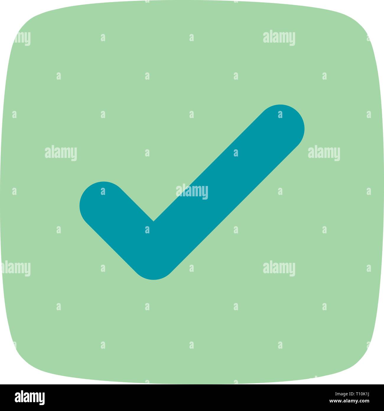 Illustration Tick Icon Stock Photo - Alamy