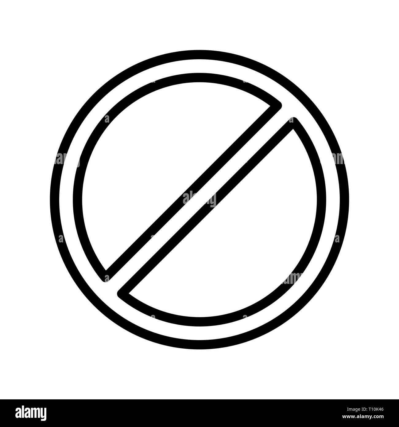 Illustration Forbidden Icon Stock Photo - Alamy